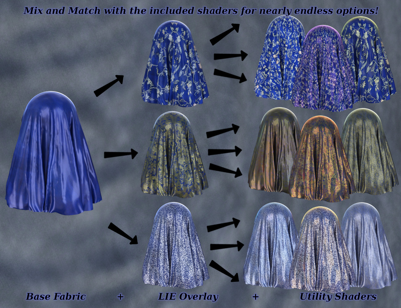 FSL Classic Elegance Clothing Shaders for Iray | Daz 3D