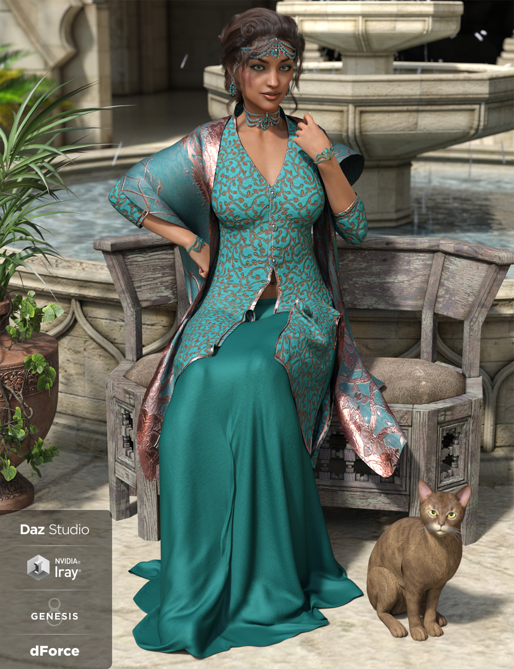 dForce Amara Outfit Textures | Daz 3D