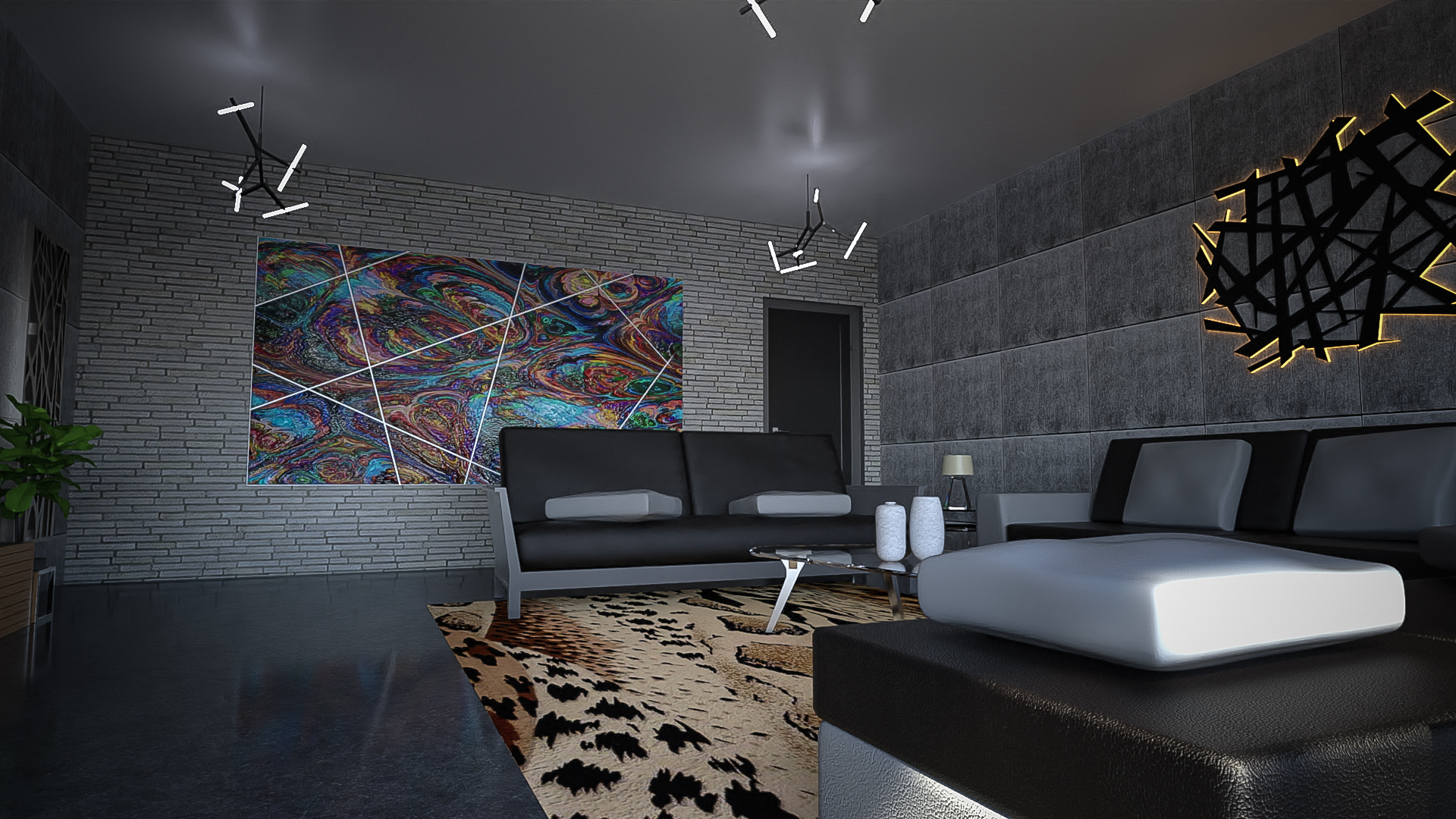 High Rise Living Room | Daz 3D