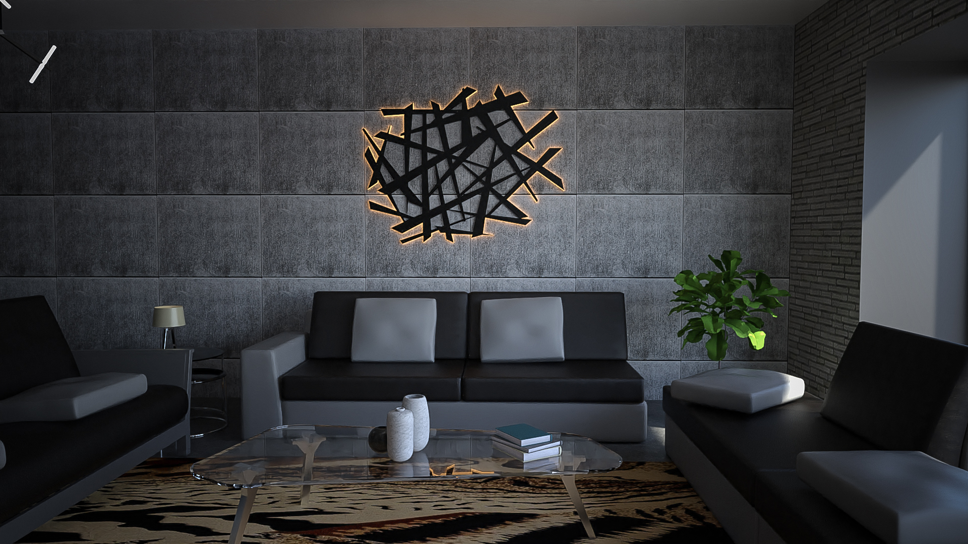 High Rise Living Room | Daz 3D
