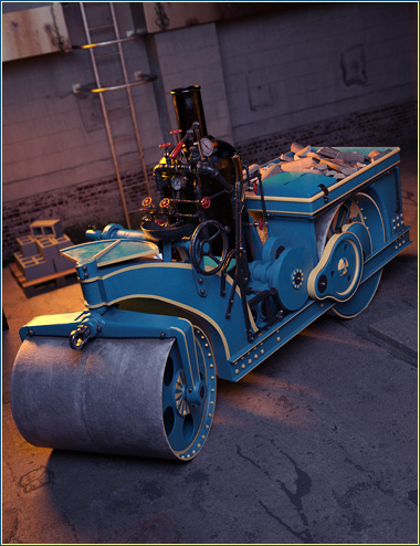 Vintage Steam Roller | Daz 3D