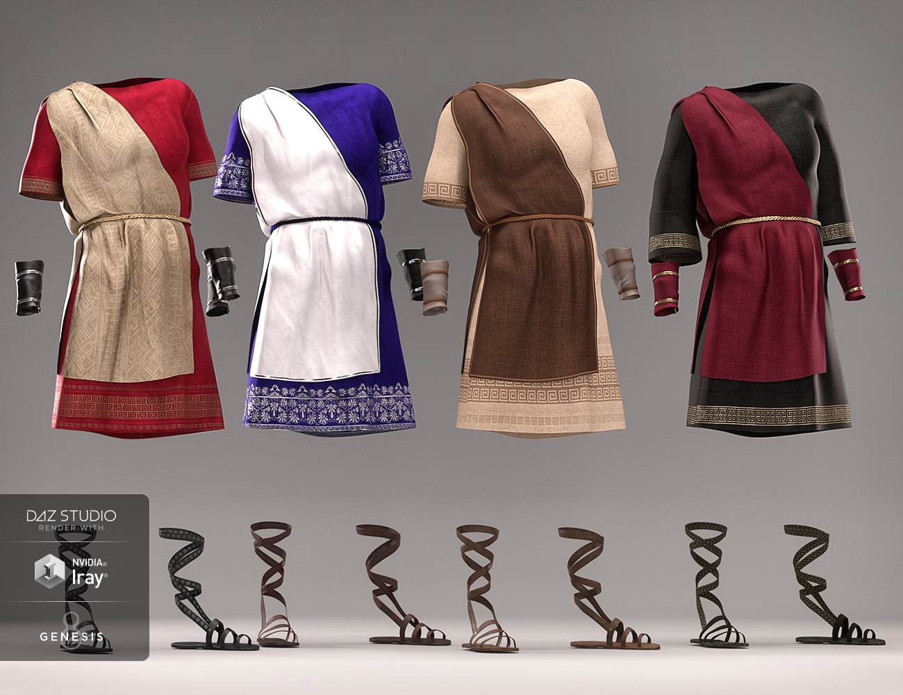 dForce Toga Outfit Textures | Daz 3D