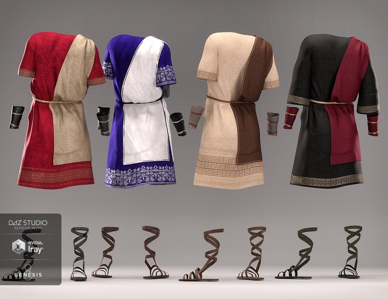 dForce Toga Outfit Textures | Daz 3D