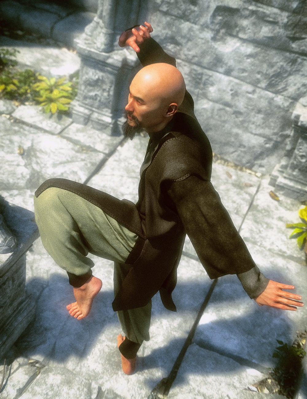 Iron Wire Form Kung-Fu Poses for Victoria 8 and Michael 8 | Daz 3D