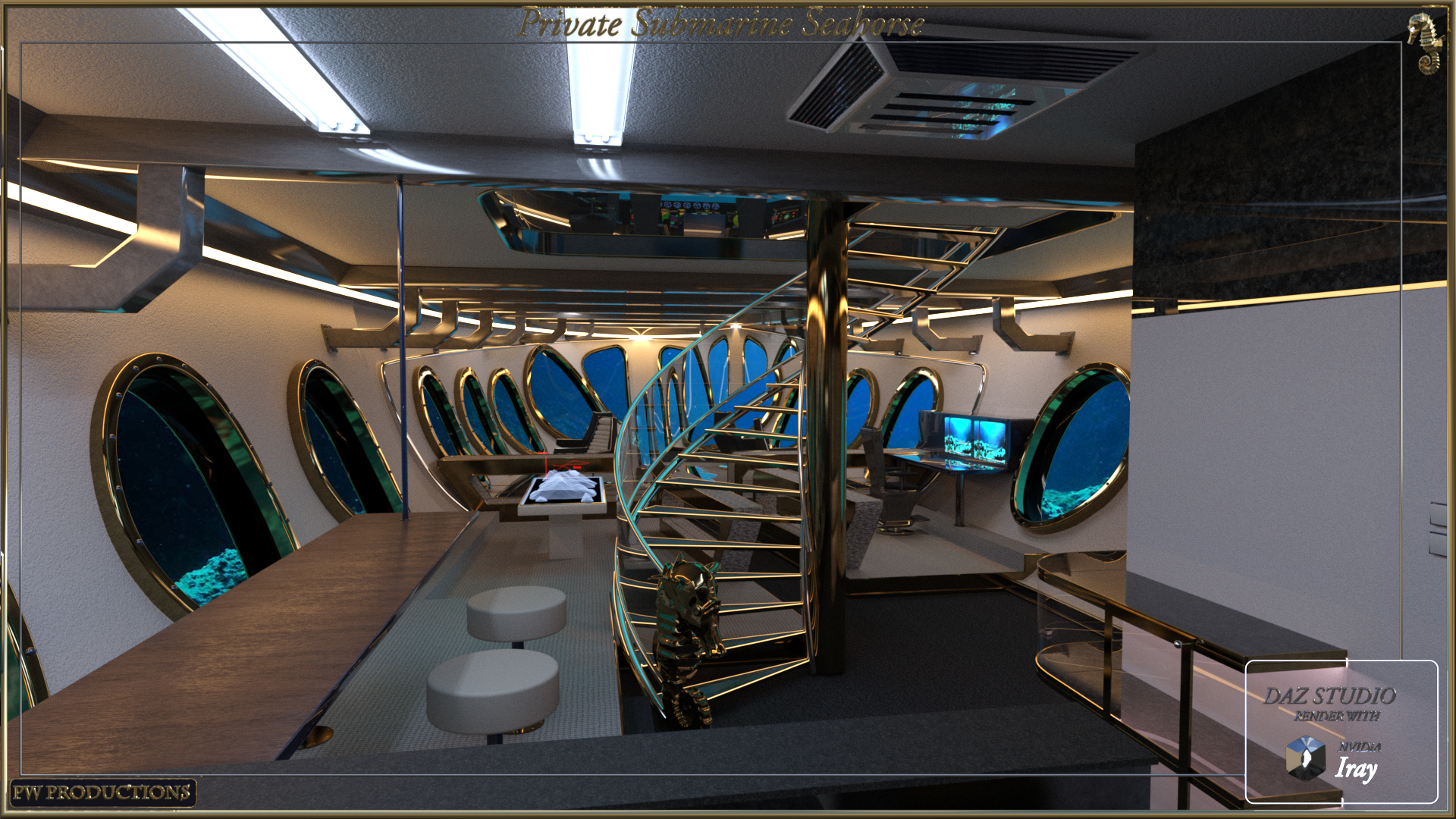 PW Private Submarine | Daz 3D