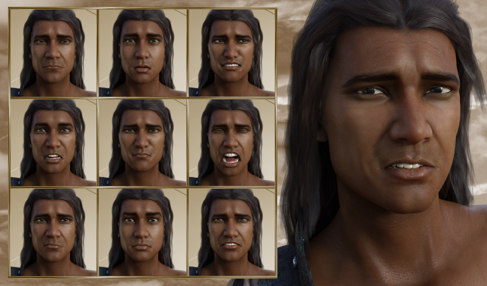 Wild Fury - Expressions for Genesis 8 Male and Sanjay 8 | Daz 3D