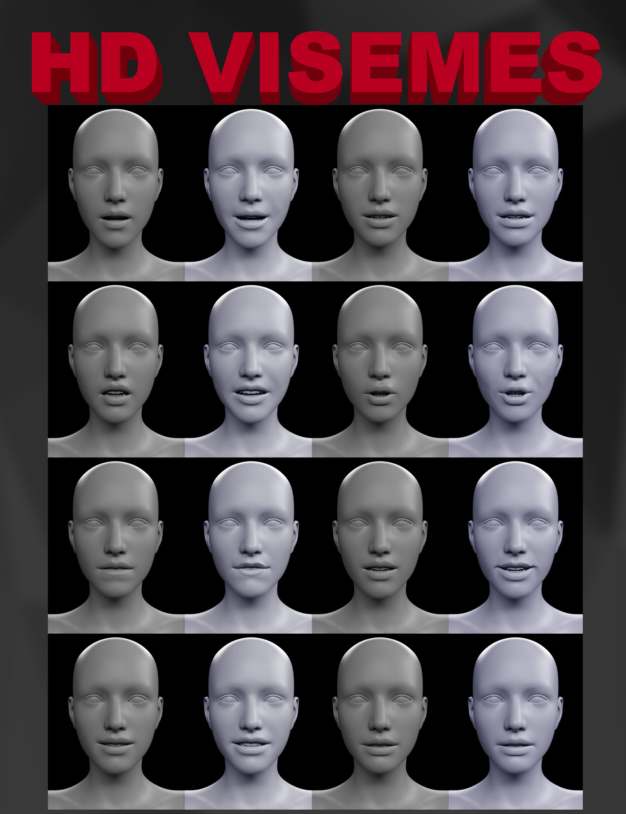 HD Visemes for Genesis 8 Female | Daz 3D