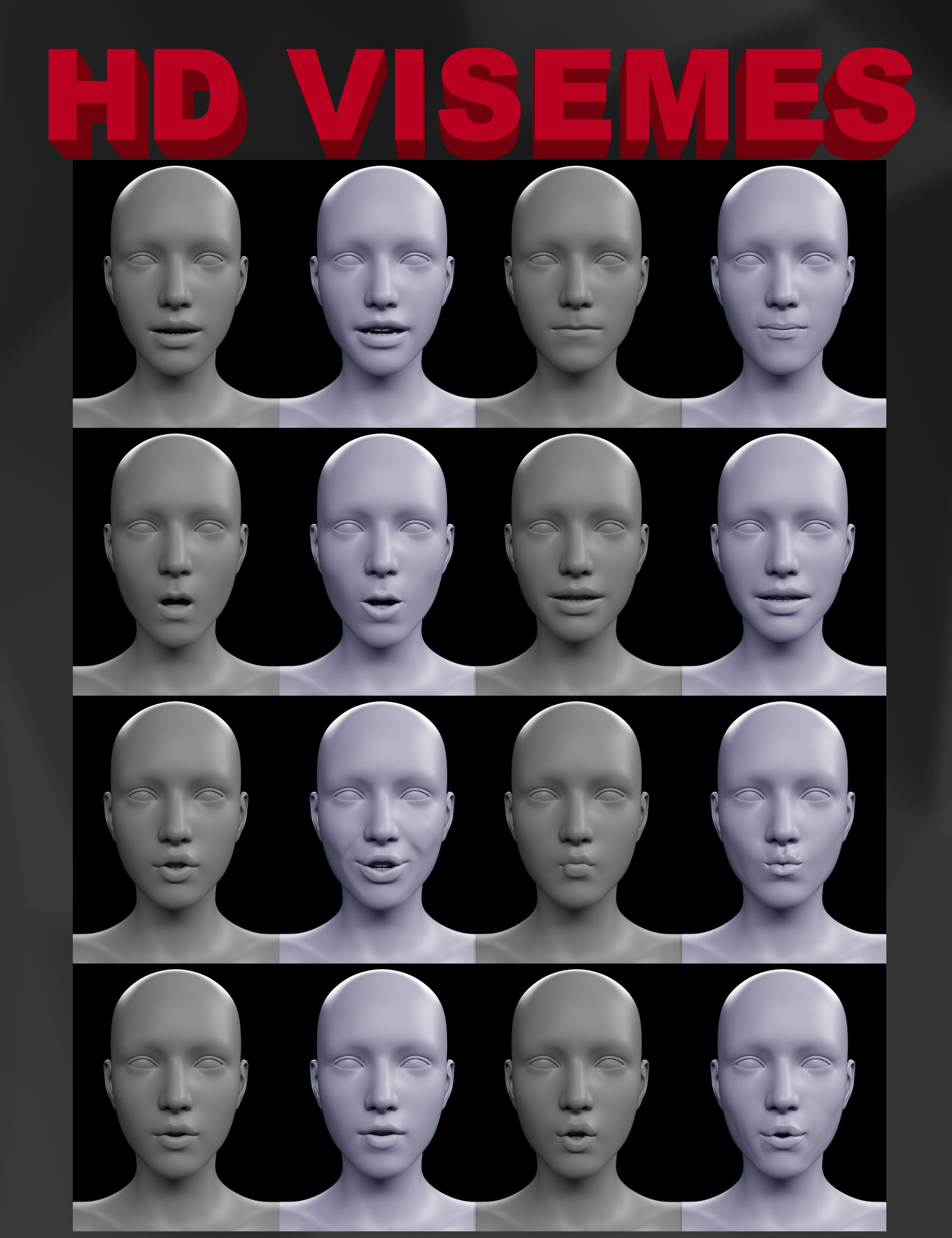 HD Visemes for Genesis 8 Female | Daz 3D