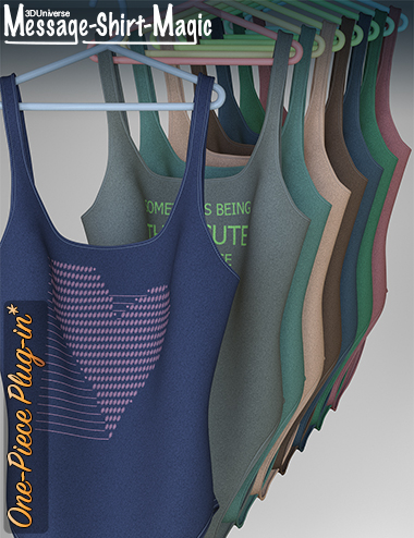 Message-Shirt-Magic One-Piece Plugin for Genesis 8 Female(s) | Daz 3D