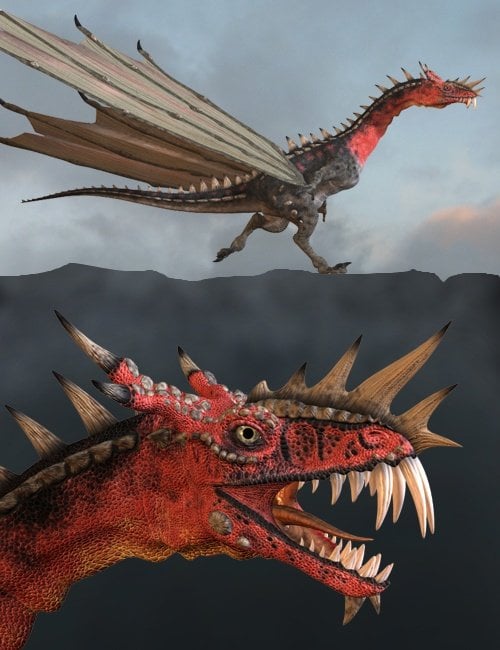 Fork Horn Dragon | Daz 3D