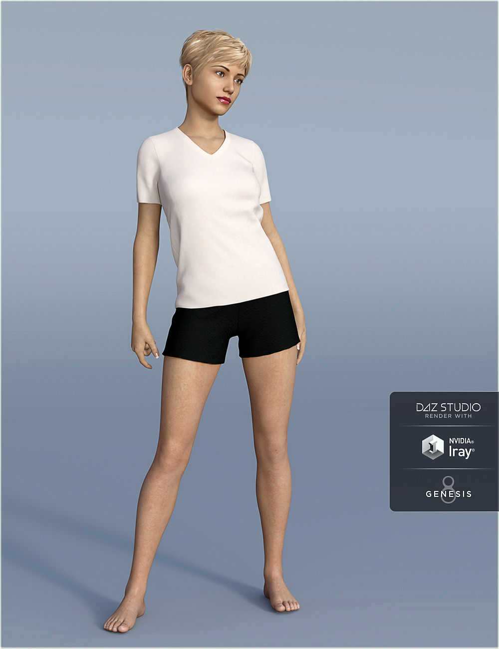 dForce H&C Sleep Shorts Outfits for Genesis 8 Female(s) | Daz 3D