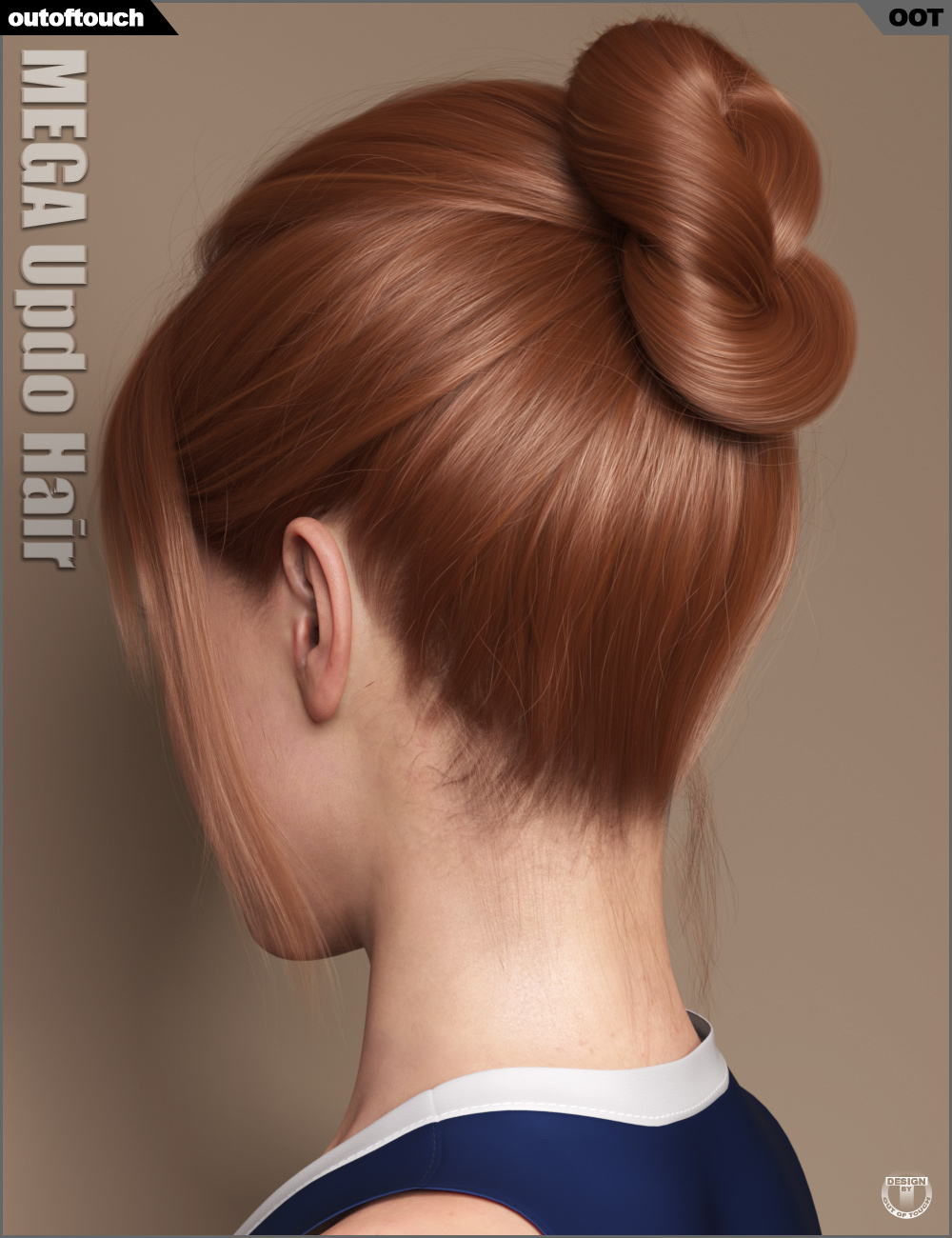MEGA Updo Hair for Genesis 3 and 8 Female(s) | Daz 3D