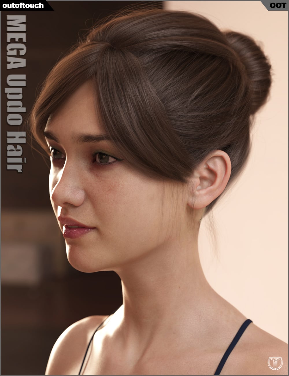 MEGA Updo Hair for Genesis 3 and 8 Female(s) | Daz 3D