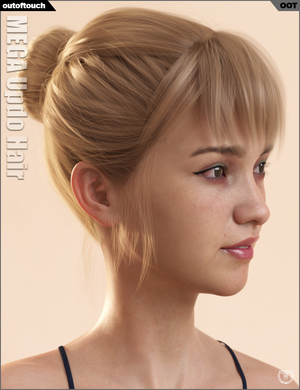 MEGA Updo Hair for Genesis 3 and 8 Female(s) | Daz 3D