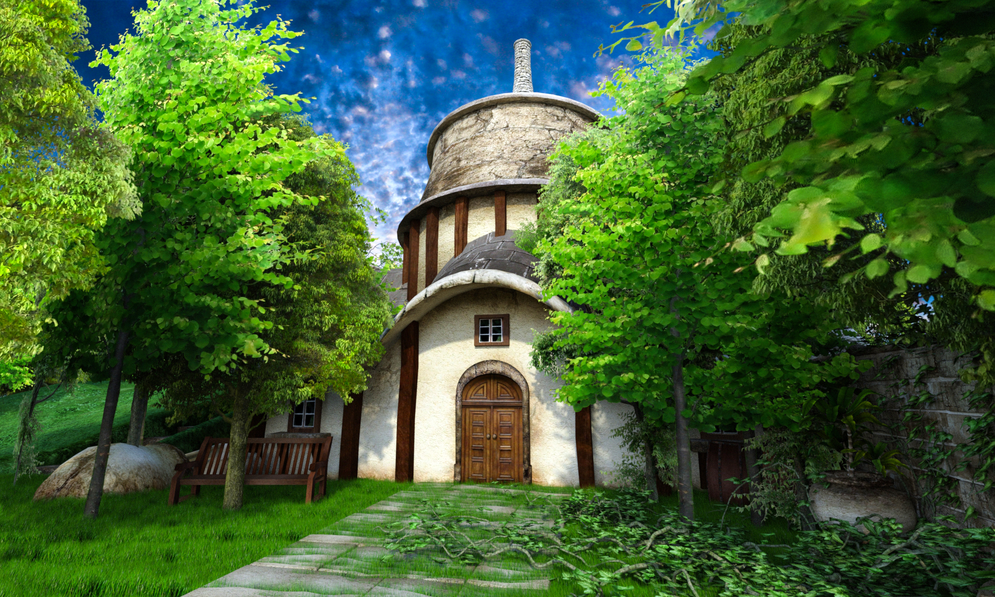 Forests Trees and Grass World Building Set | Daz 3D