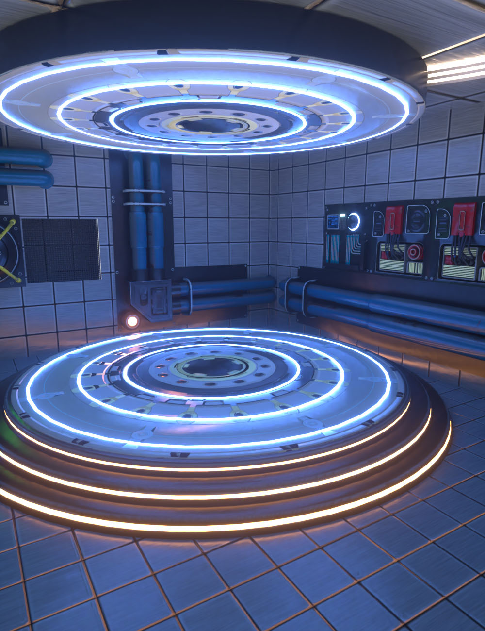 Sci-Fi Transporter Room | Daz 3D