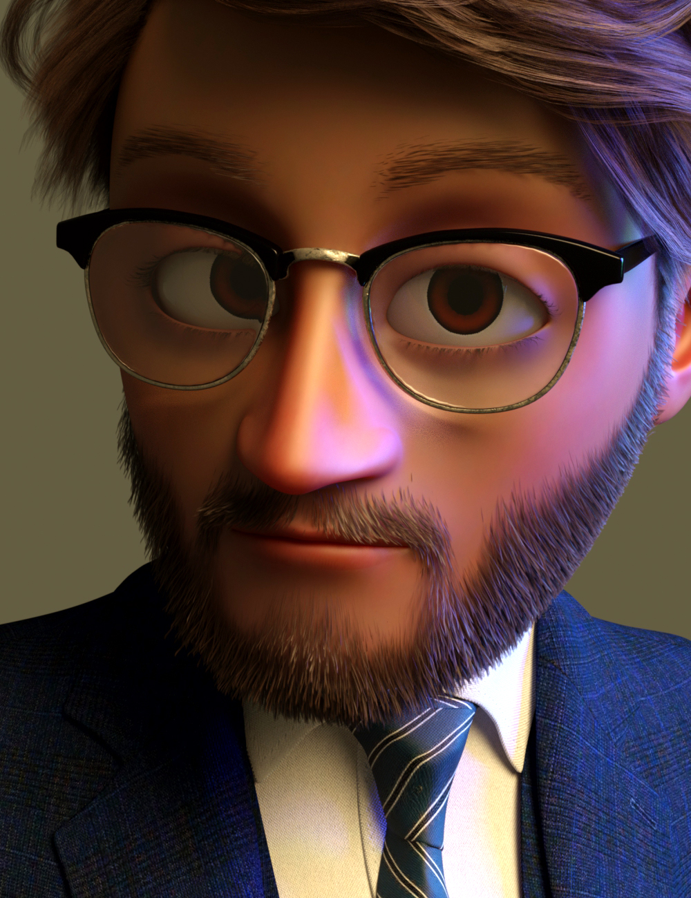 Toon Dad and Fatherly Beard and Accessories for Genesis 8 Male | Daz 3D