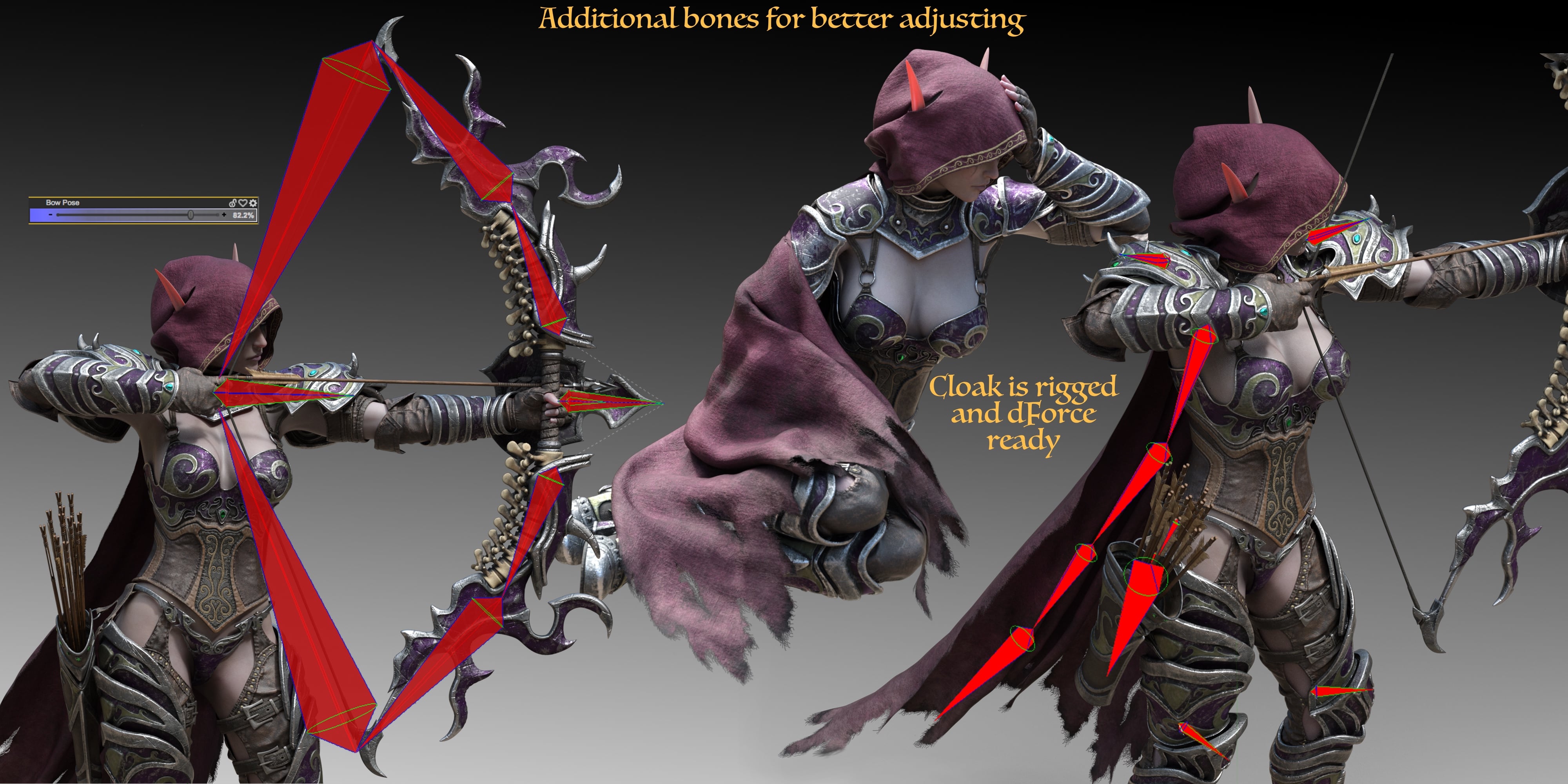 Wind Warrior Outfit with dForce for Genesis 8 Female(s) | Daz 3D