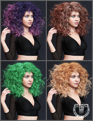 OOT Hairblending 2.0 Texture XPansion for Untamed Curls Hair | Daz 3D