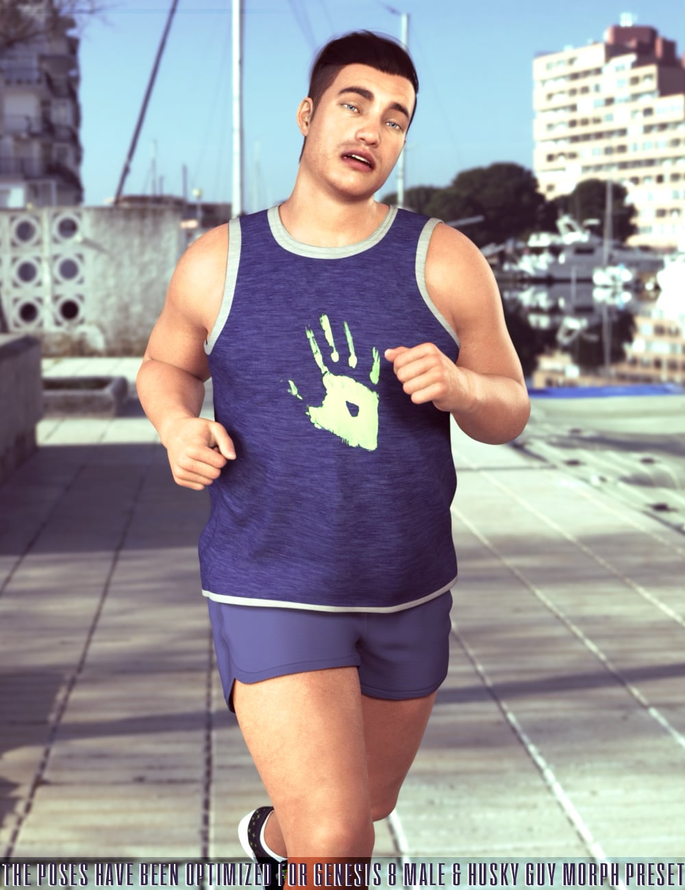 Z Husky Guy Shape Preset and Poses for Genesis 8 Male | Daz 3D