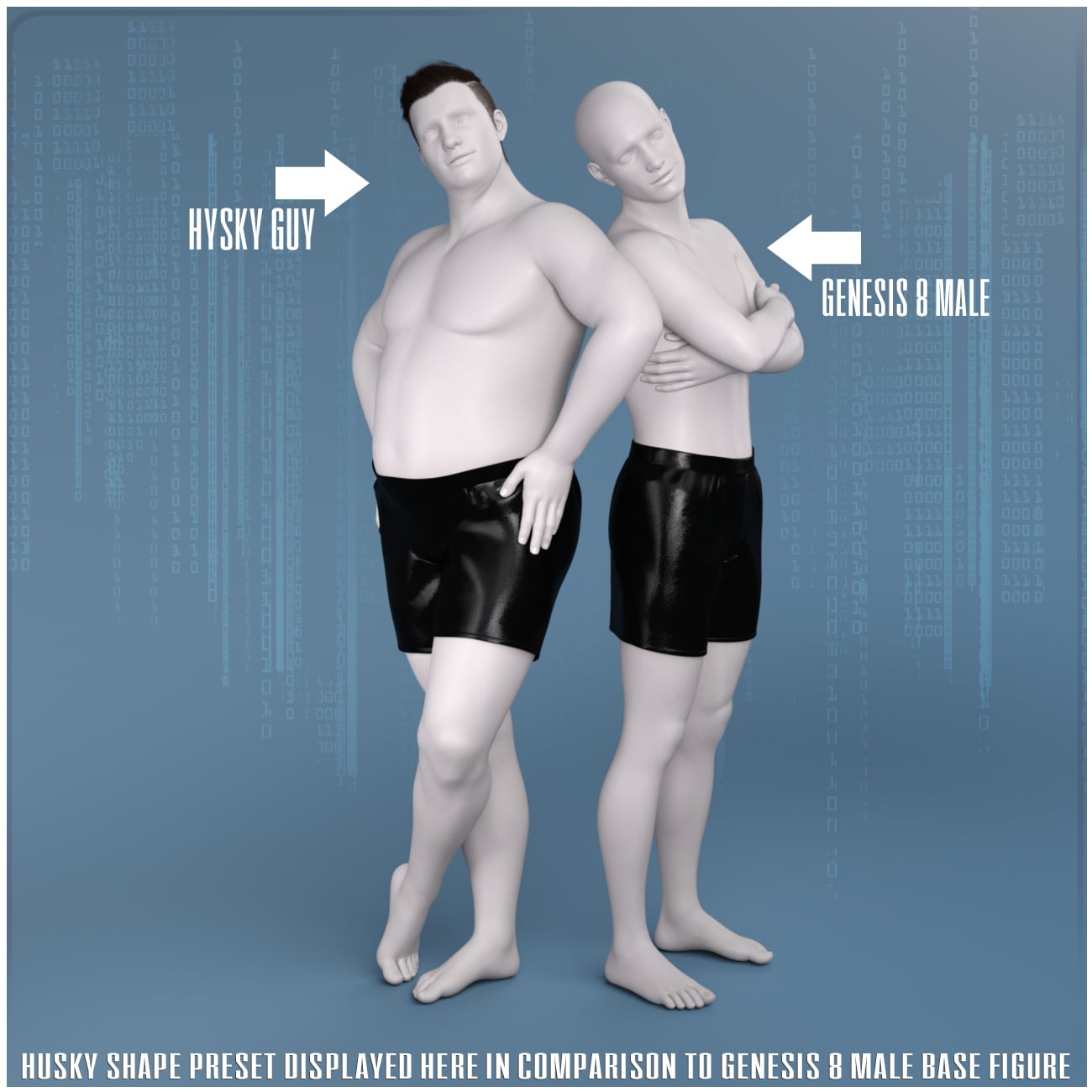 Z Husky Guy Shape Preset and Poses for Genesis 8 Male | Daz 3D