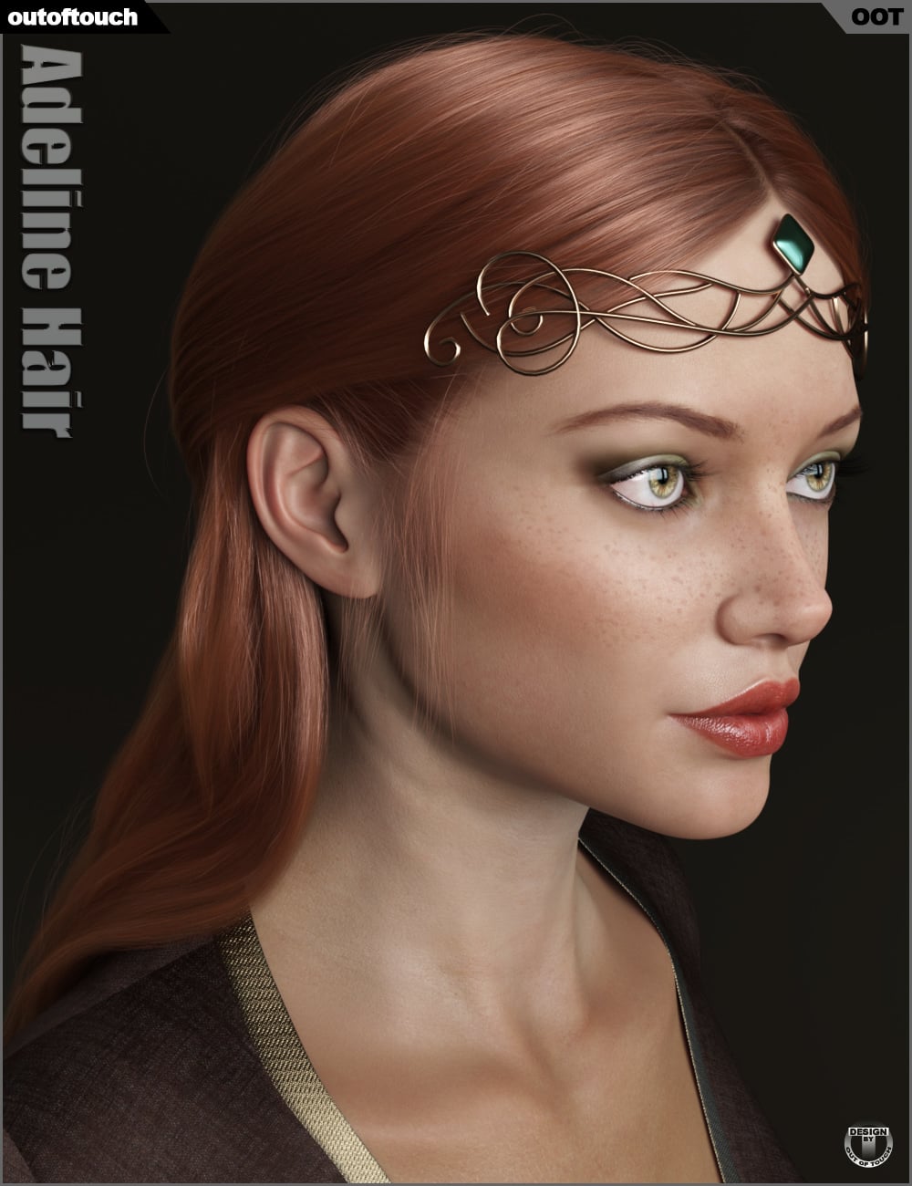 High Fantasy Adeline Clothing, Character and Hair Bundle | Daz 3D