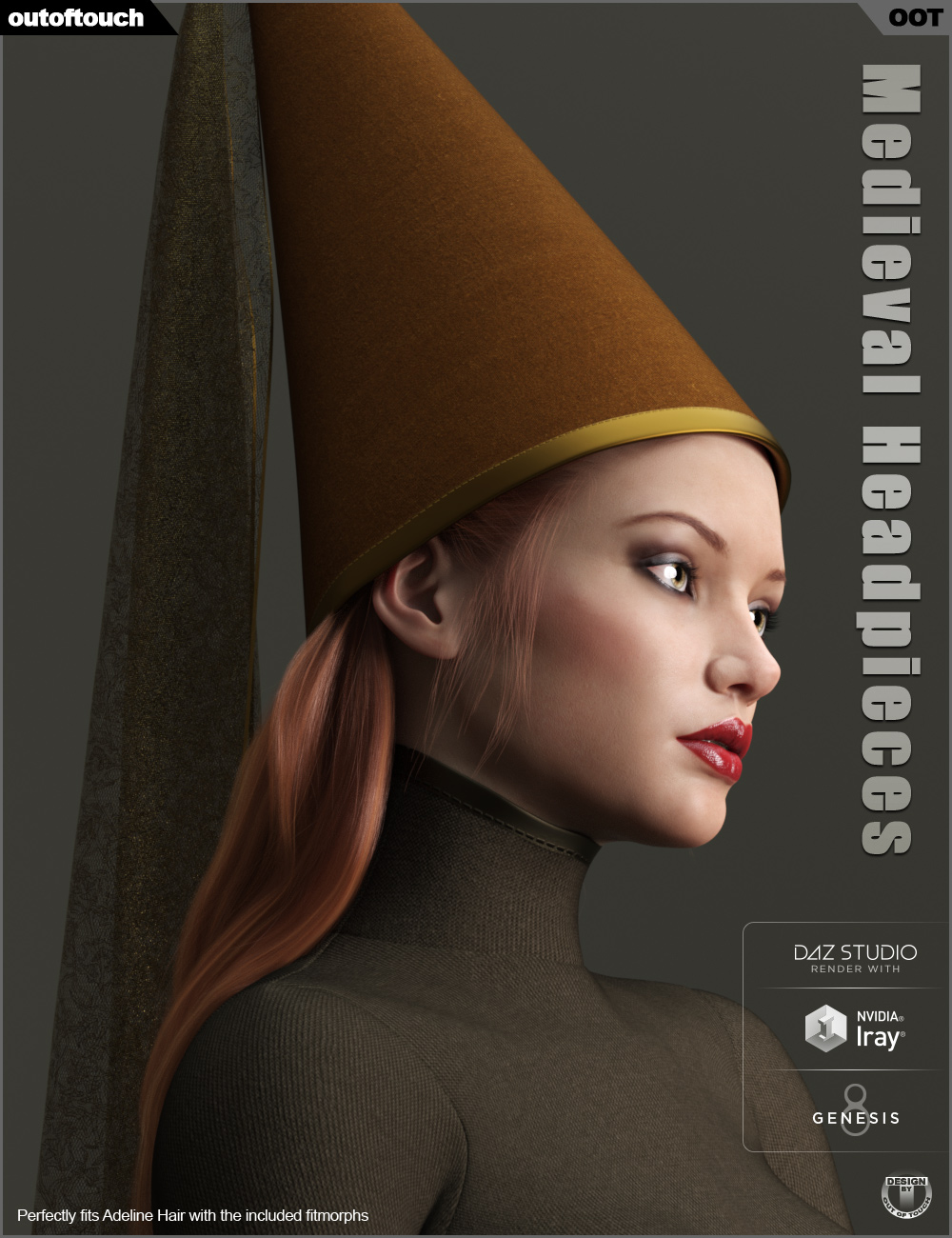 High Fantasy Adeline Clothing, Character and Hair Bundle | Daz 3D