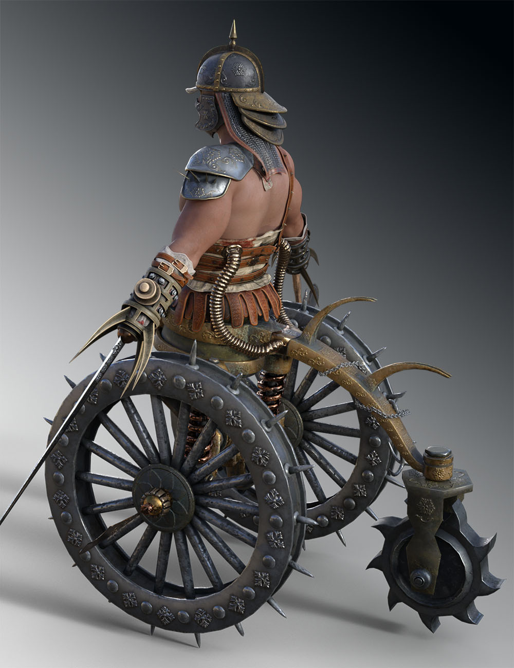 Medieval Cyborg Chariot for Genesis 8 Male | Daz 3D
