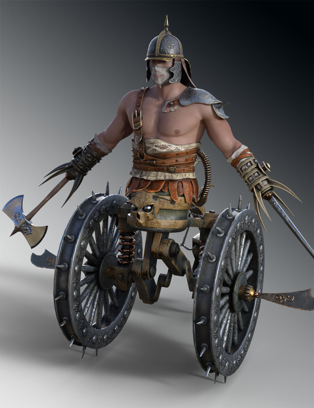 Medieval Cyborg Chariot for Genesis 8 Male | Daz 3D