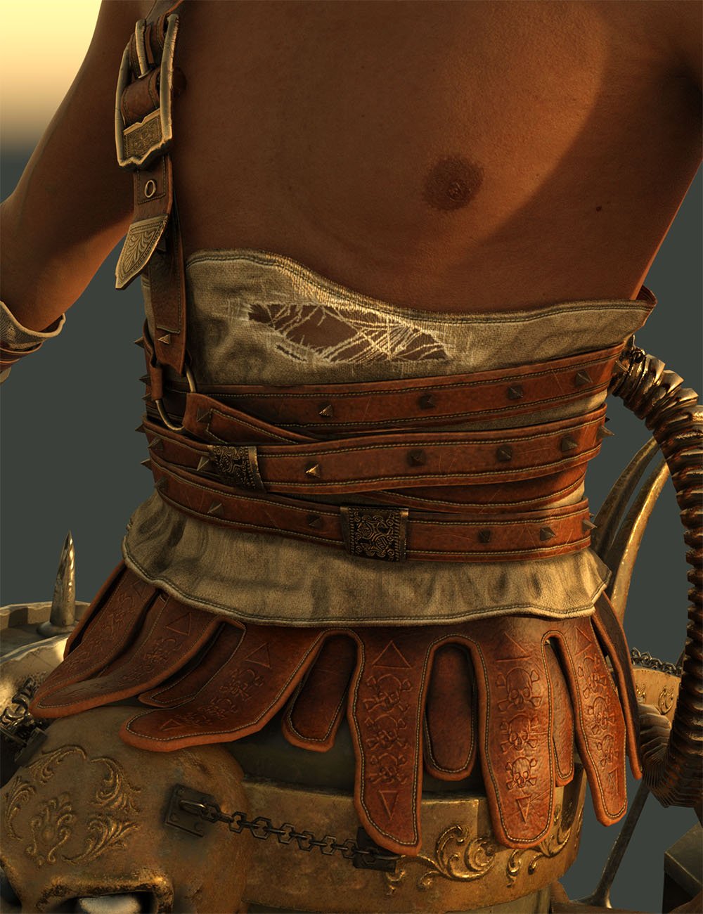 Medieval Cyborg Chariot for Genesis 8 Male | Daz 3D