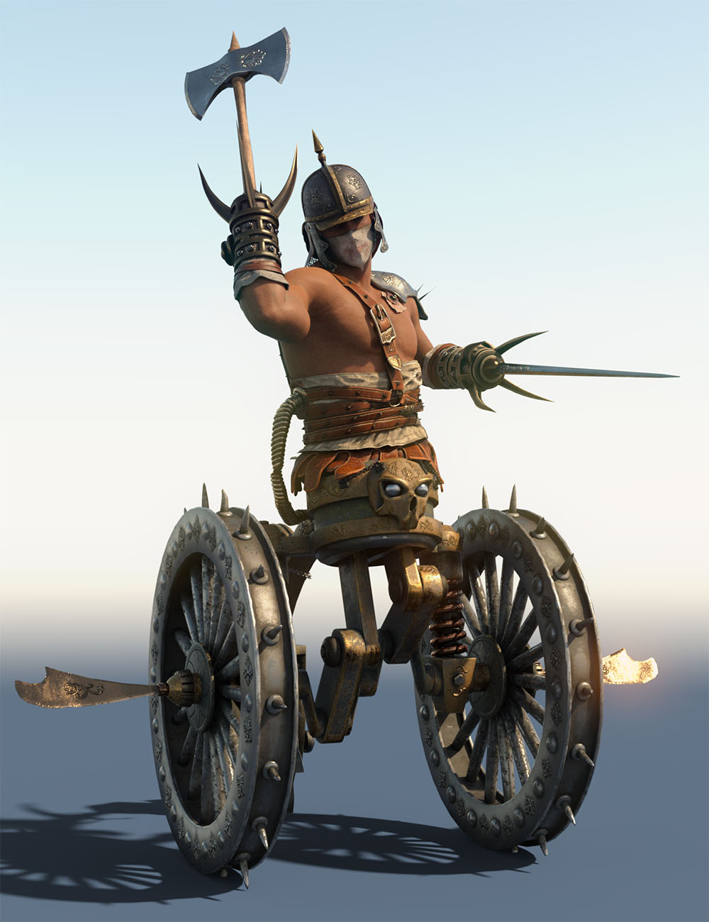 Medieval Cyborg Chariot for Genesis 8 Male | Daz 3D
