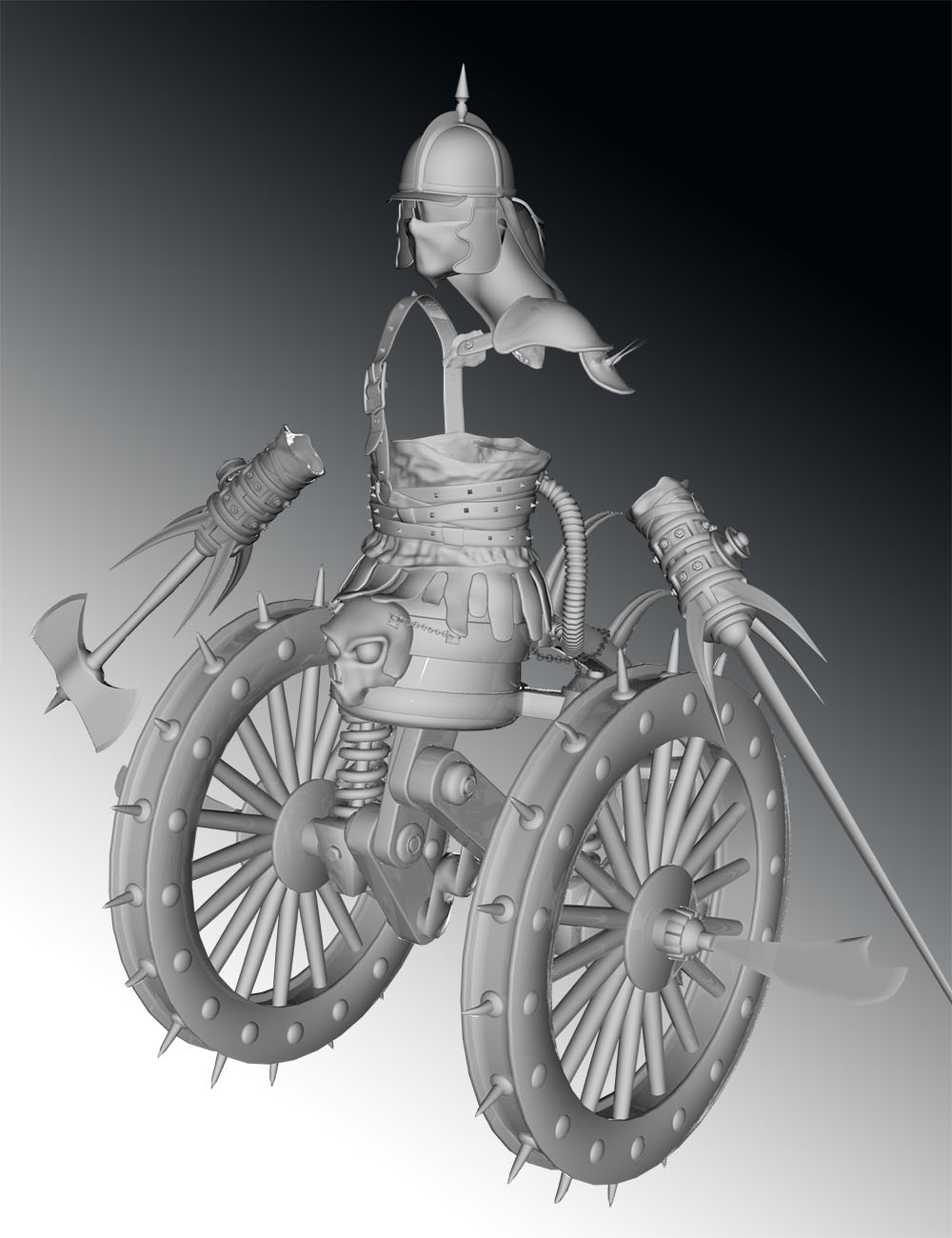 Medieval Cyborg Chariot for Genesis 8 Male | Daz 3D