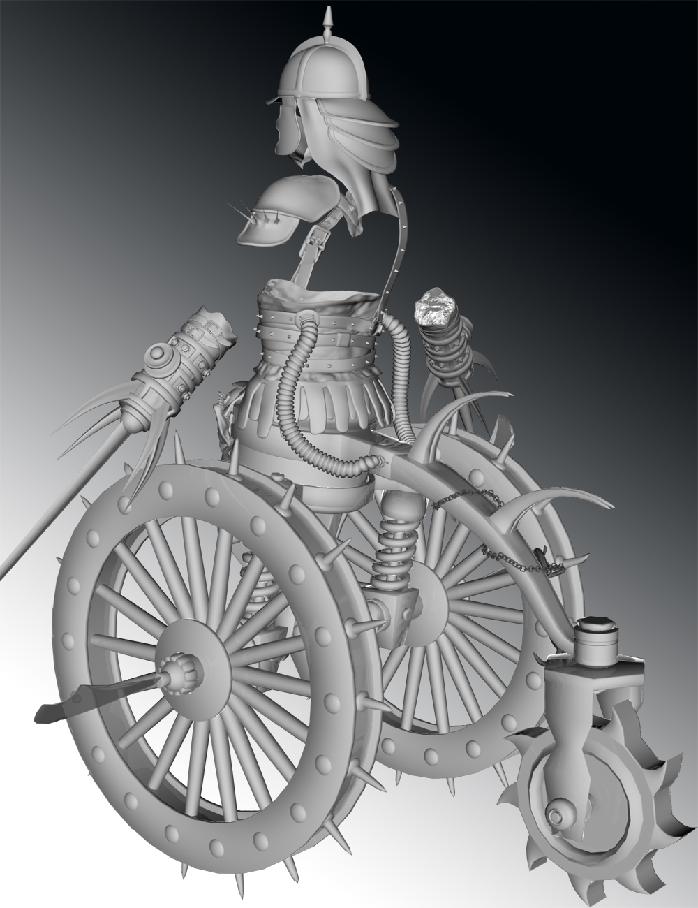 Medieval Cyborg Chariot for Genesis 8 Male | Daz 3D