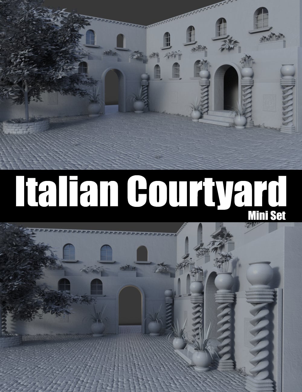Italian Courtyard - Mini Set | Daz 3D