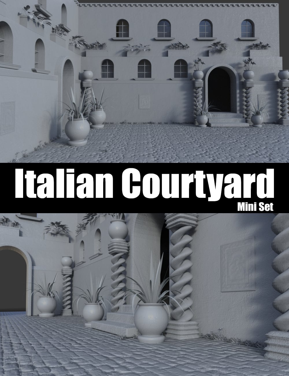 Italian Courtyard - Mini Set | Daz 3D