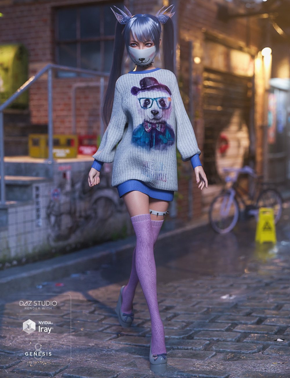 dForce Yami Kawaii Outfit Textures | Daz 3D