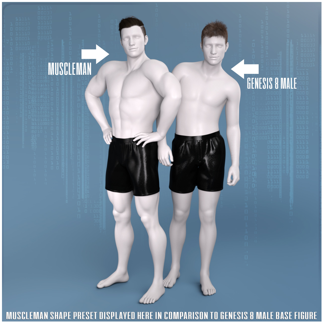 Z Muscleman Shape Preset and Poses for Genesis 8 Male | Daz 3D