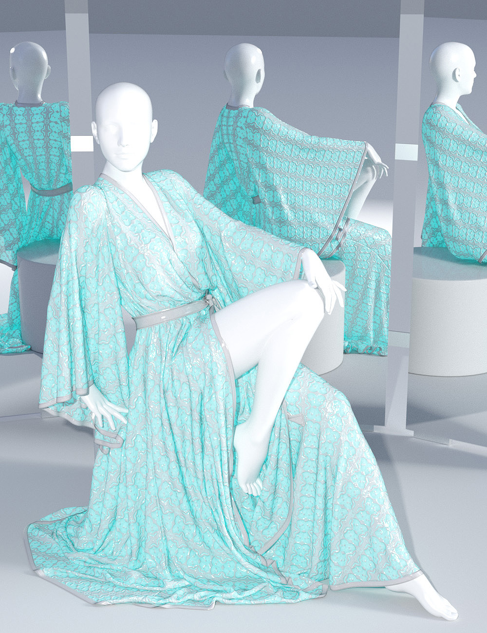 dForce SsR Art Drape Robe for Genesis 3 and 8 | Daz 3D