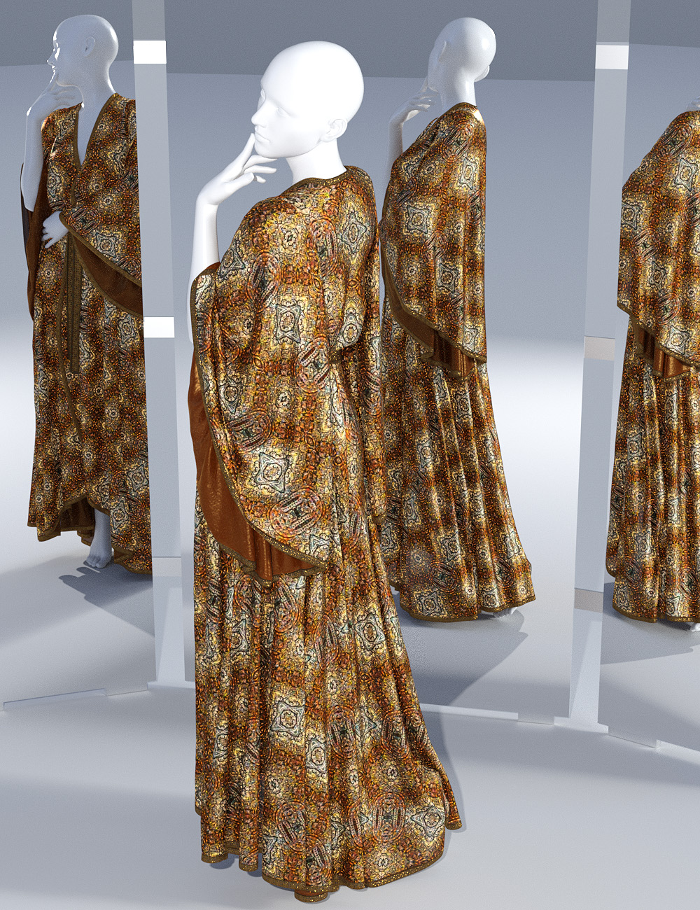 dForce SsR Art Drape Robe for Genesis 3 and 8 | Daz 3D