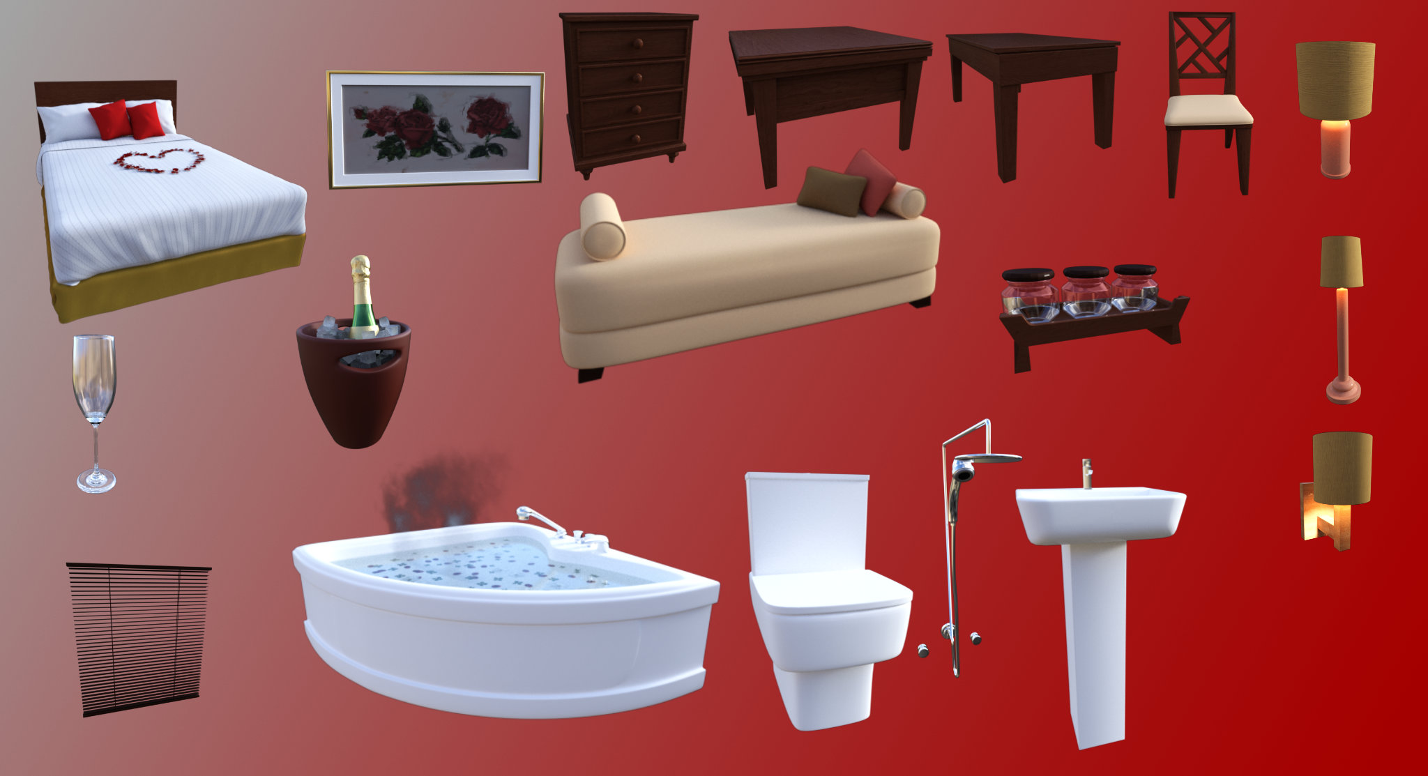 FGHM Honeymoon Room | Daz 3D