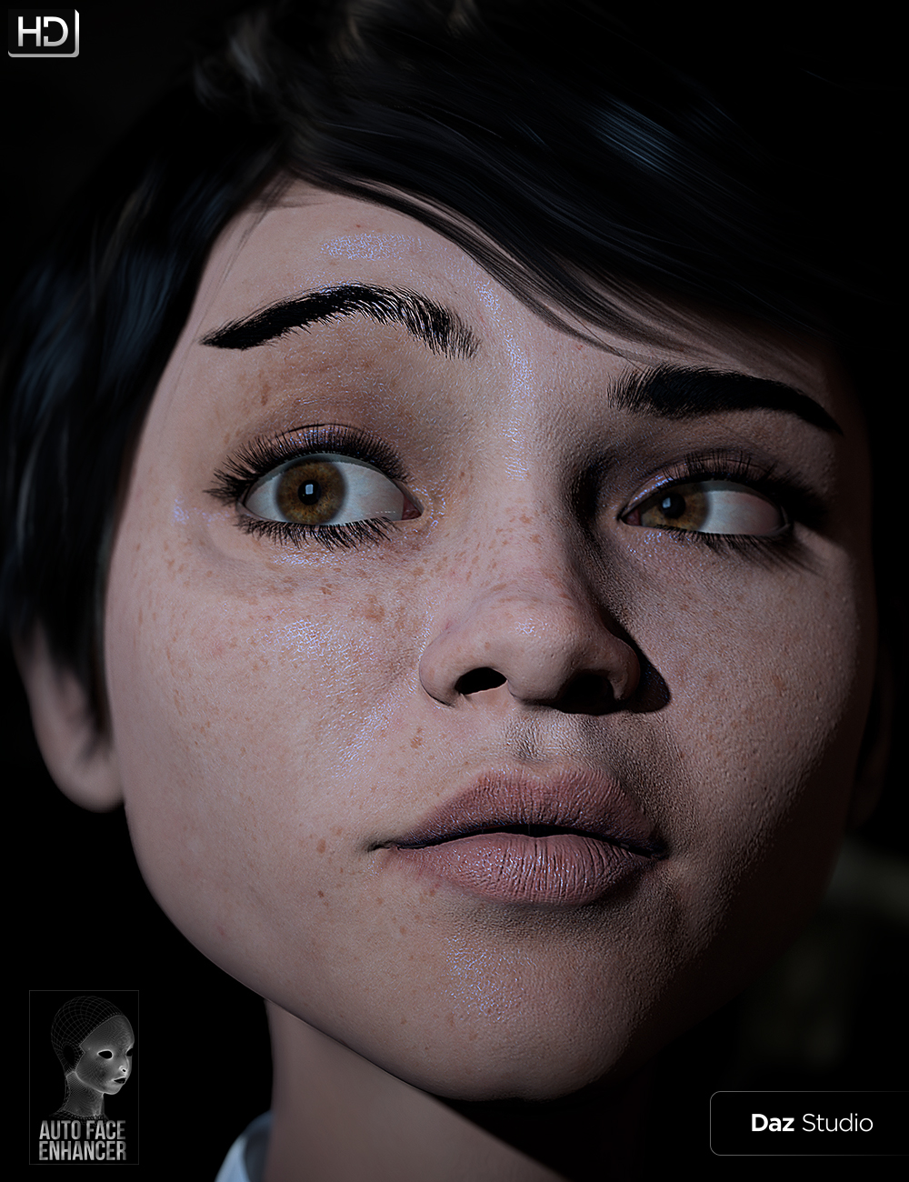 Auto Face Enhancer HD With PowerPose for Genesis 8 Female(s) | Daz 3D