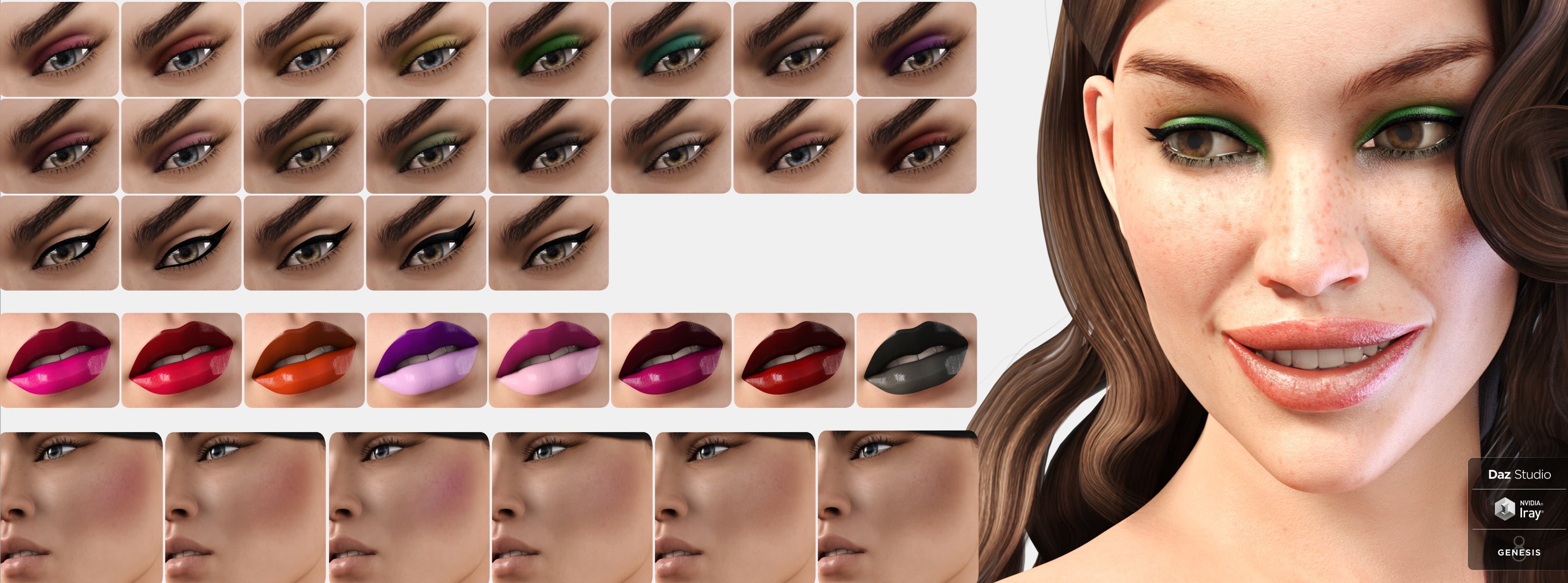 LIE Make-Up Set for Genesis 8 Female | Daz 3D