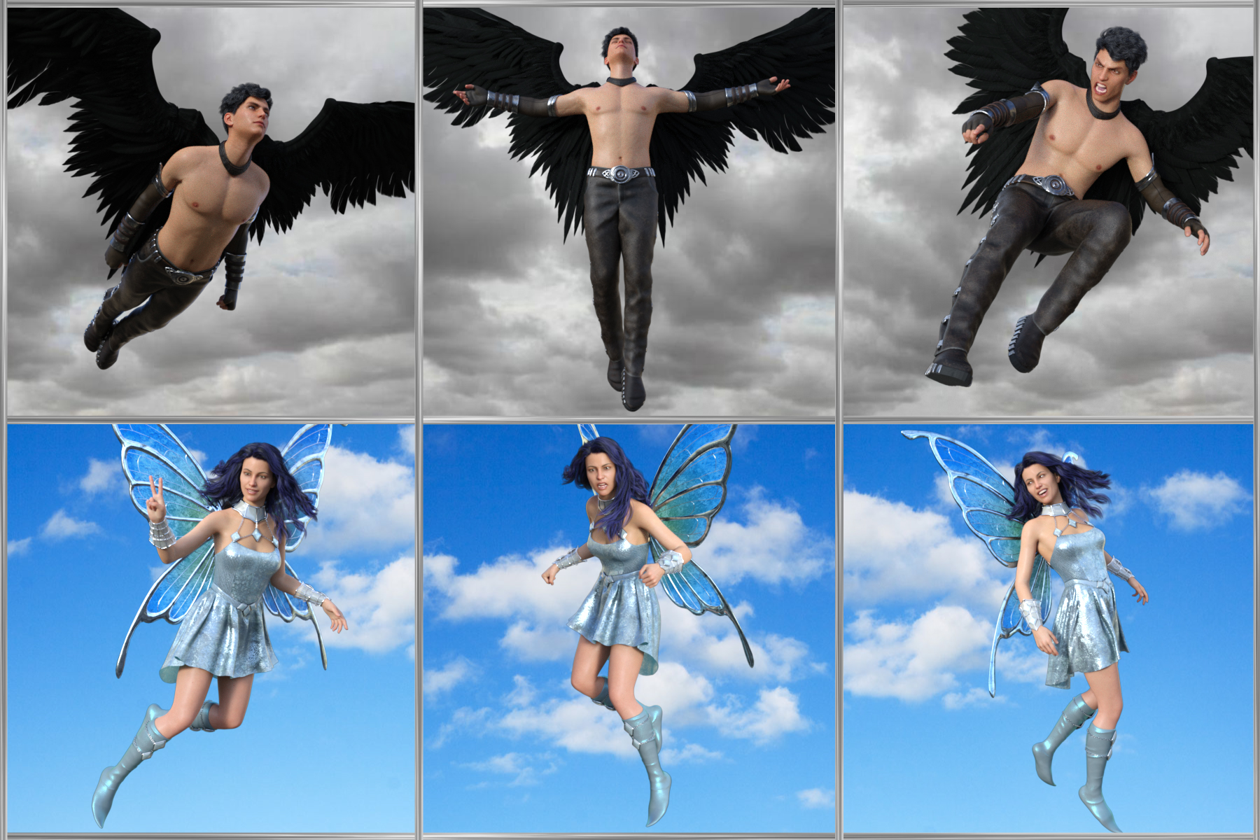 I Can Fly Poses for Genesis 3 & 8 | Daz 3D