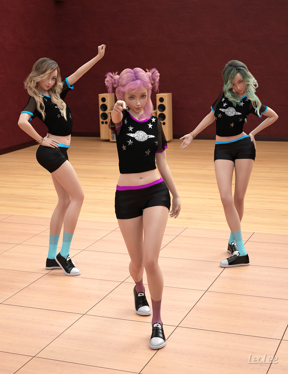 K-Pop Dance Poses for Kanade 8 and Genesis 8 Female | Daz 3D