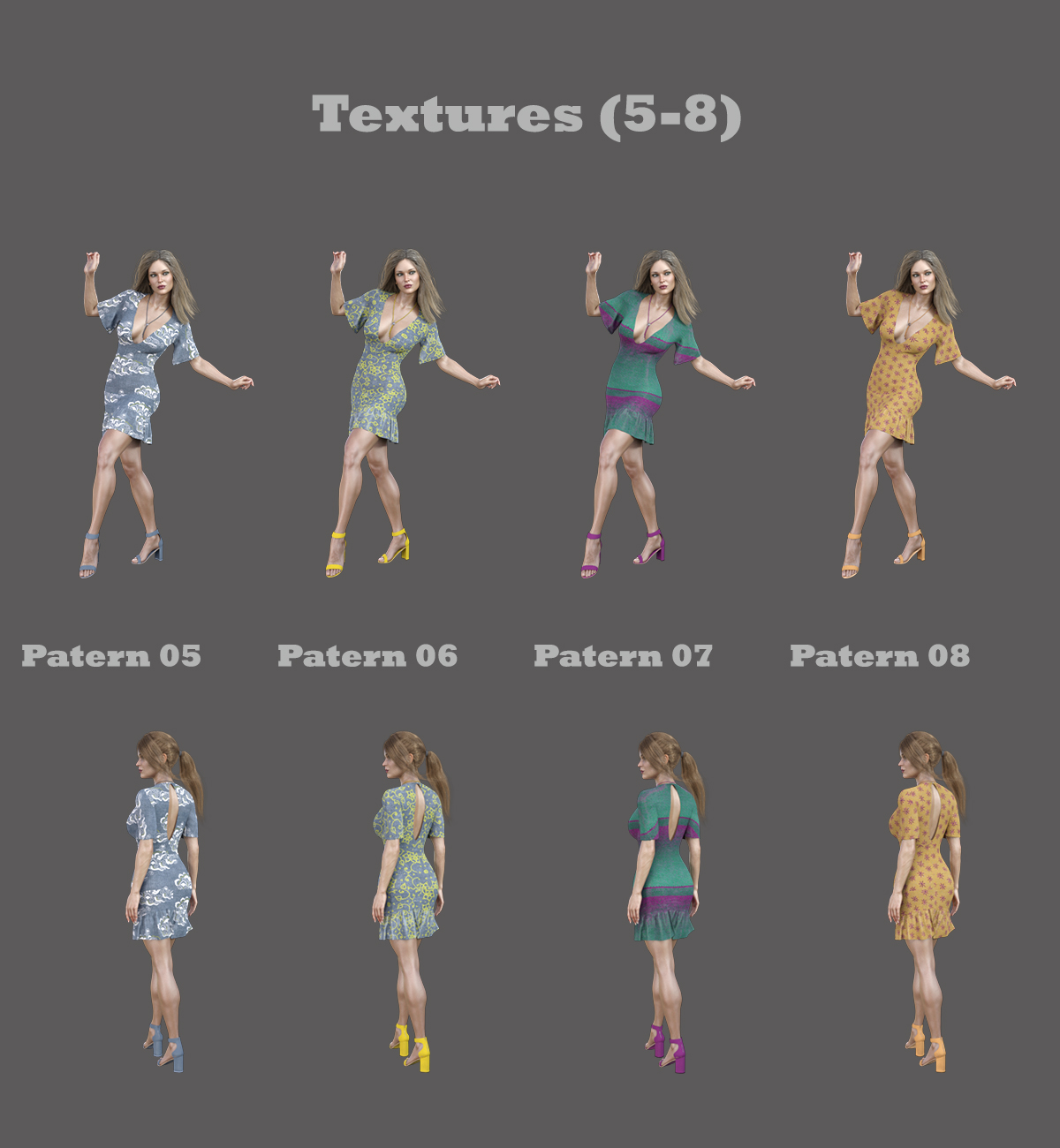 dForce MDSD Rhodes Summer Set Outfit Textures | Daz 3D