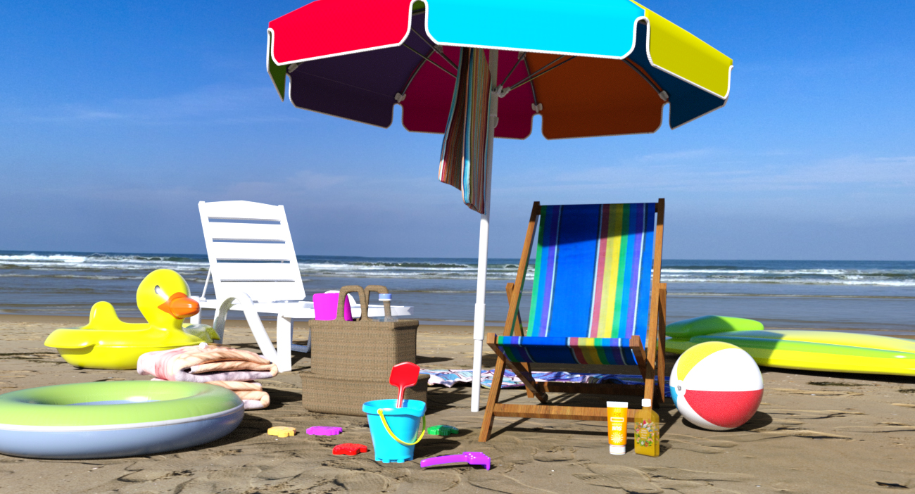 California Summer Beach Props | Daz 3D