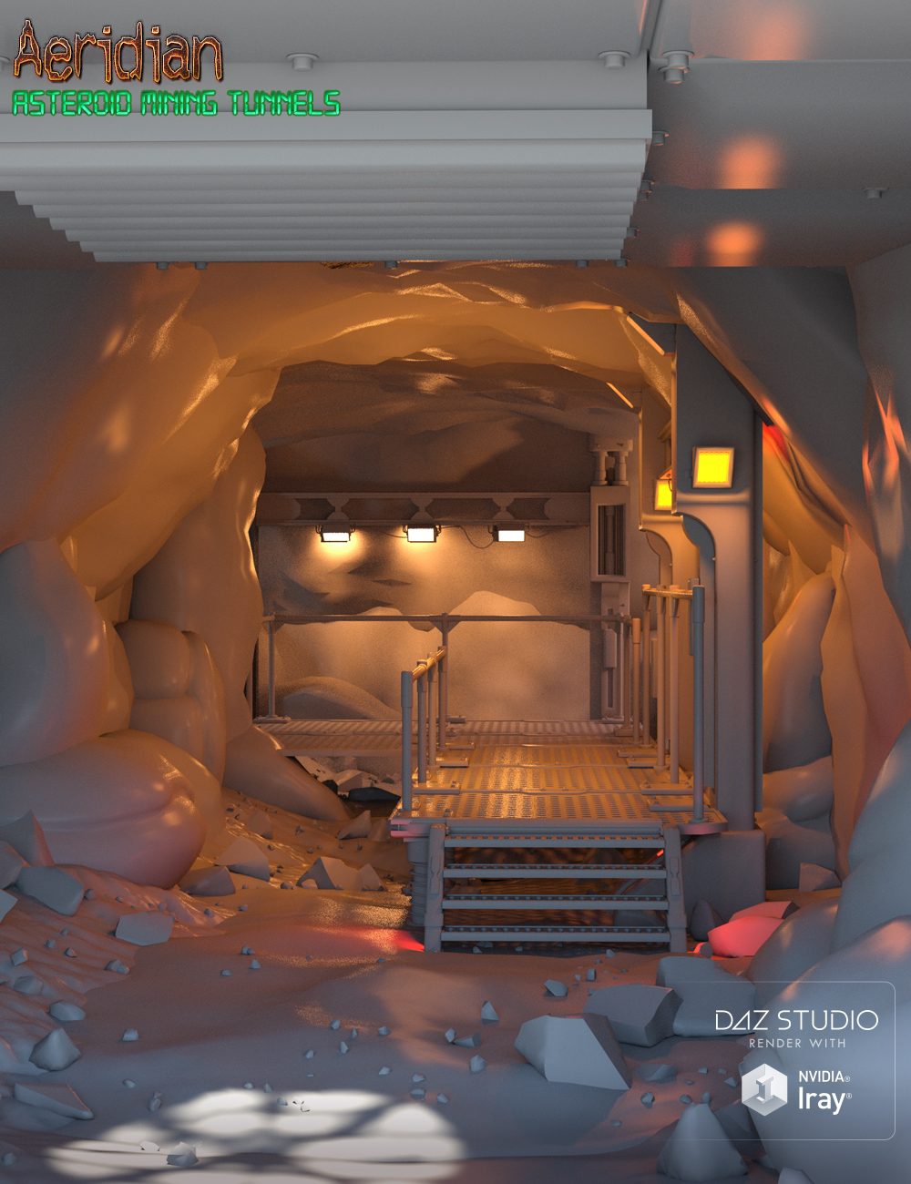 Aeridian Modular Asteroid Mining Tunnels | Daz 3D
