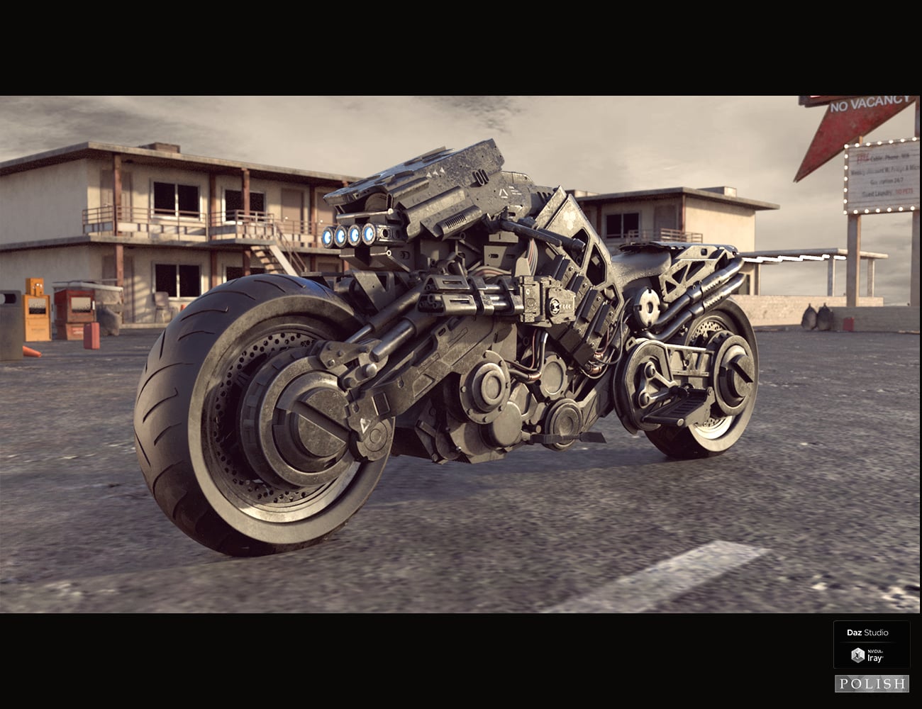 Cyborg Motor Bike Bundle | Daz 3D