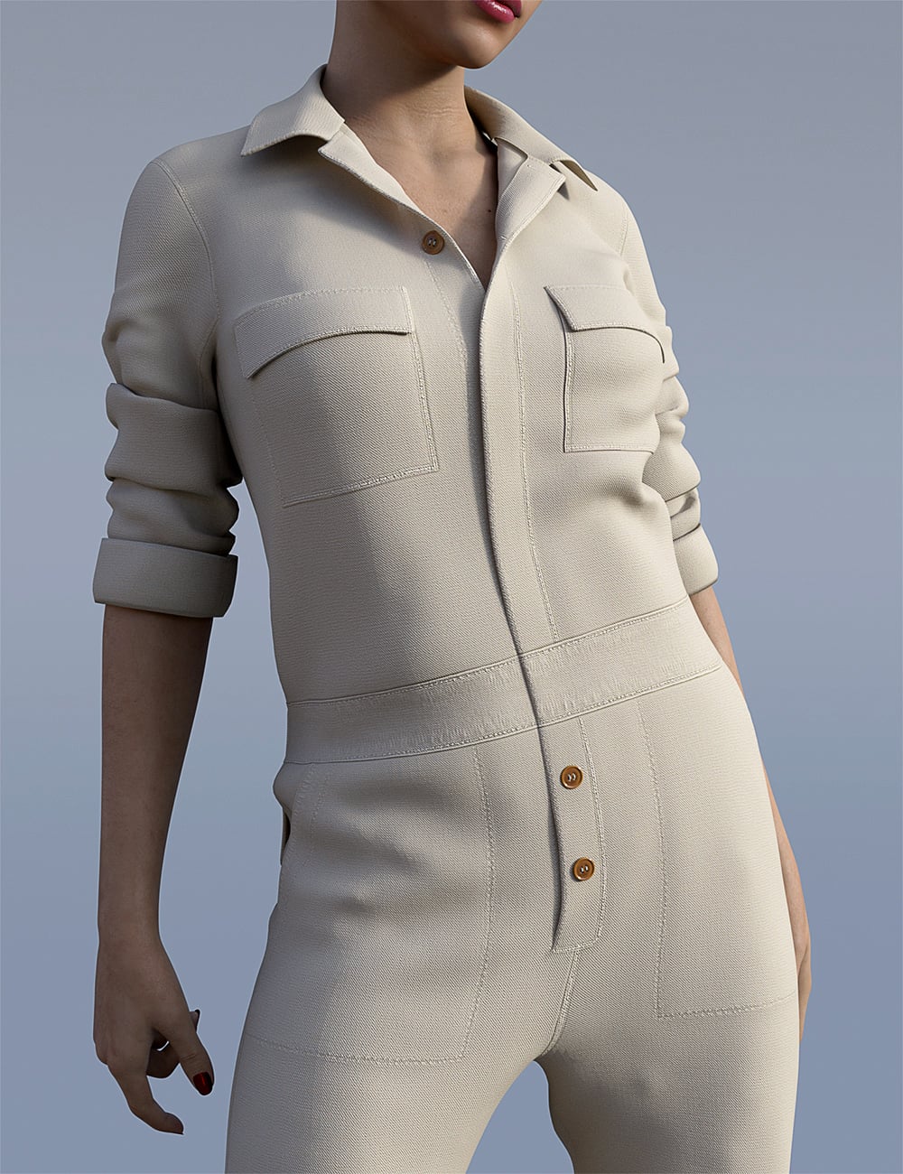 dForce H&C Coverall jumpsuit outfits for Genesis 8 Female(s) | Daz 3D