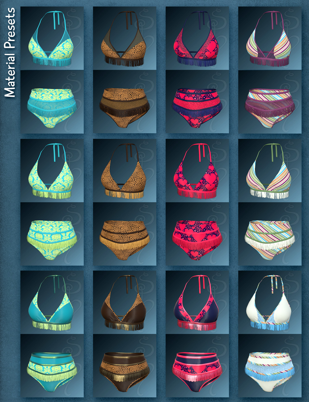 Fringe Bikini Texture Expansion | Daz 3D